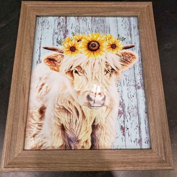 Accents | New Framed Highland Cow Rustic Farmhouse Decor Print | Poshmark